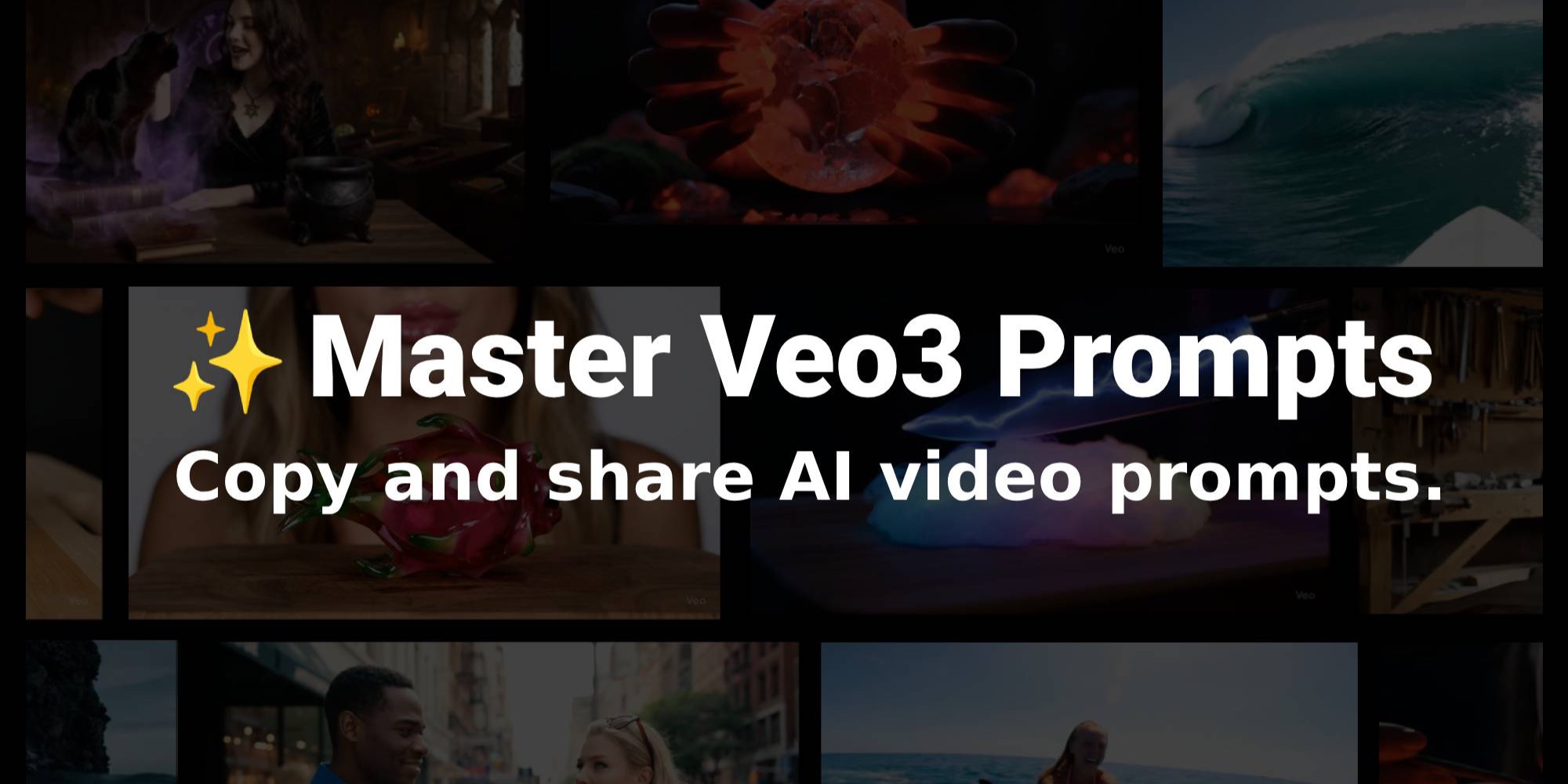 Veo3 Prompt Library - AI Video Prompts for TikTok Creators